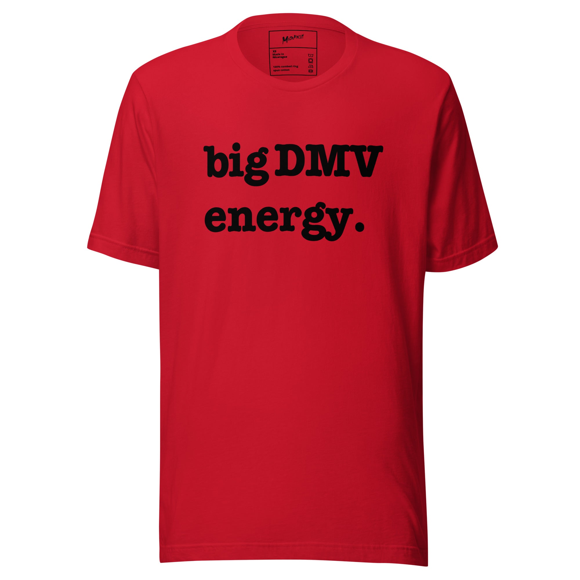 Big DMV Energy Unisex T-Shirt - Black Writing – Modern-Ish