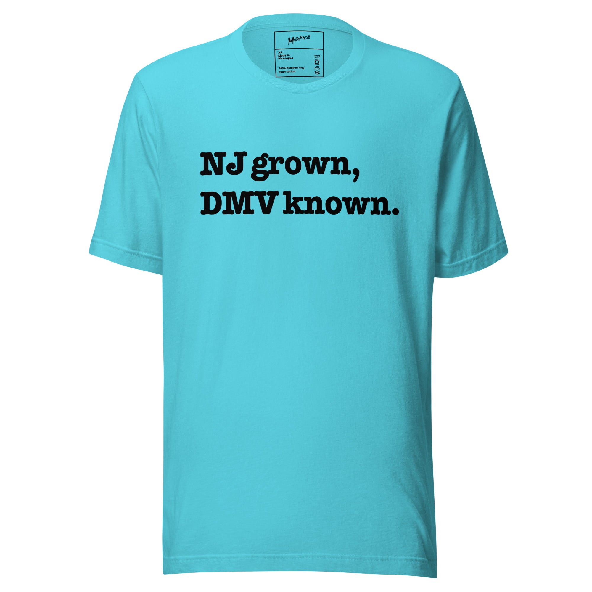 NJ Grown, DMV Known Unisex T-Shirt - Black Writing – Modern-Ish
